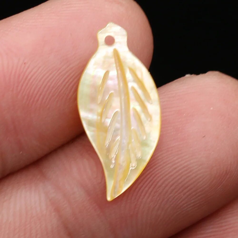 Перламутровые листья для украшений, 21x10mm