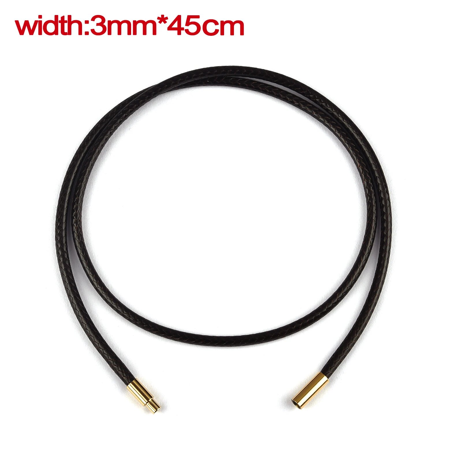 Кожаная цепочка LIEBE ENGEL 45/50/60 см 45cm, C-Brown 3mm