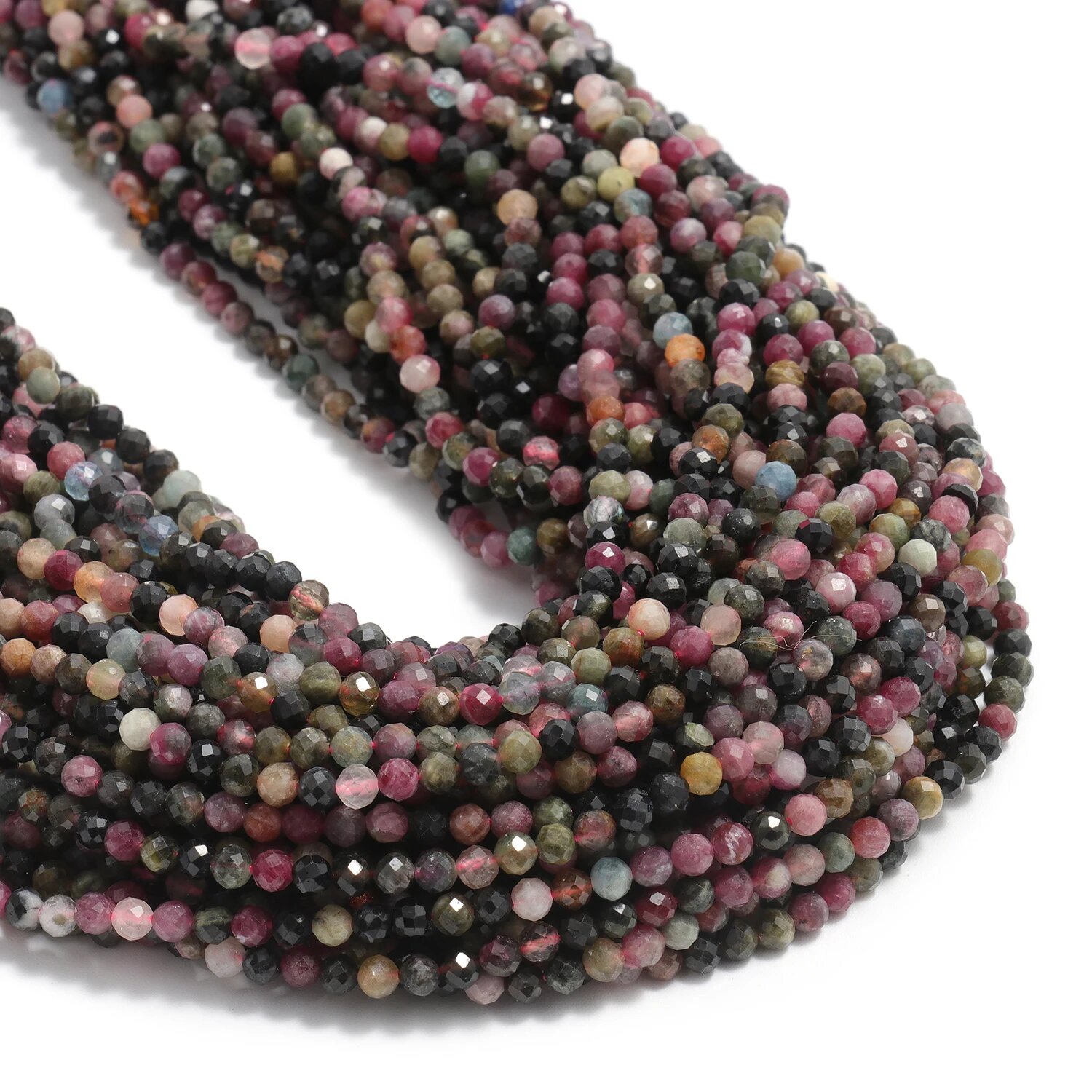 Куою Гранат, Агат, Турмалин Бусины 2 3 4 мм 2mm About 175 pcs, Tourmaline