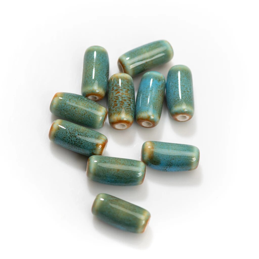 Керамические бусины Midofare, 17 мм, набор из 10 штук Изумрудный, 10pcs-17mm-MY516A