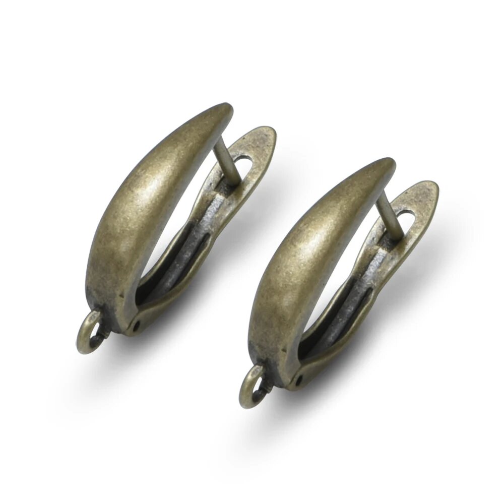 Сережки-клипсы YANASI, медная бронза, Antique Bronze