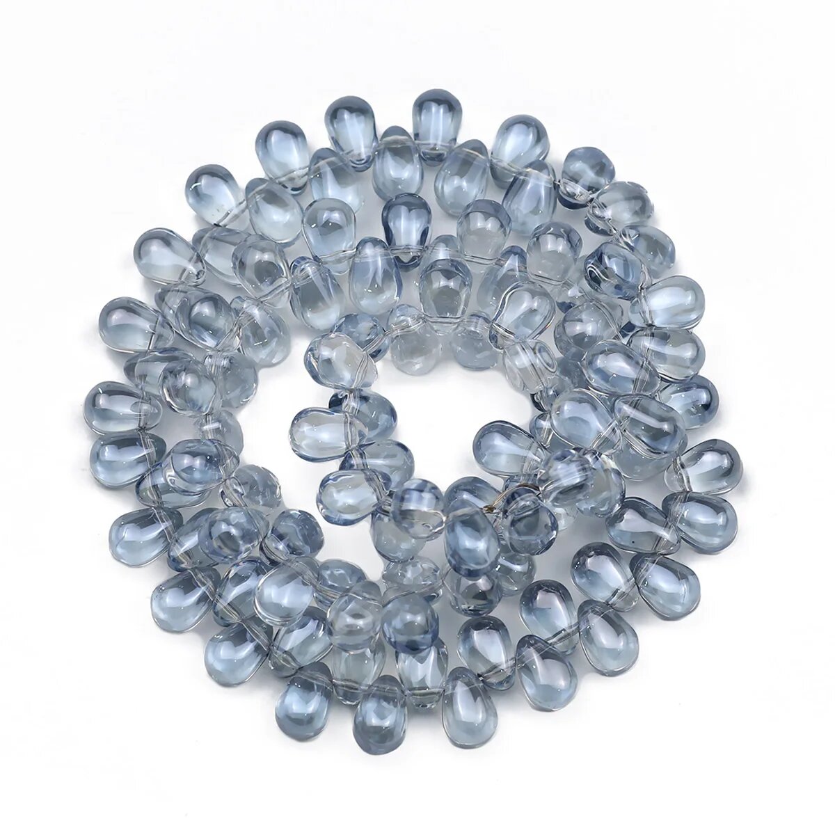 Бусины каплевидные хрустальные, Water Drop Shape-6, 9 мм, 90 шт.