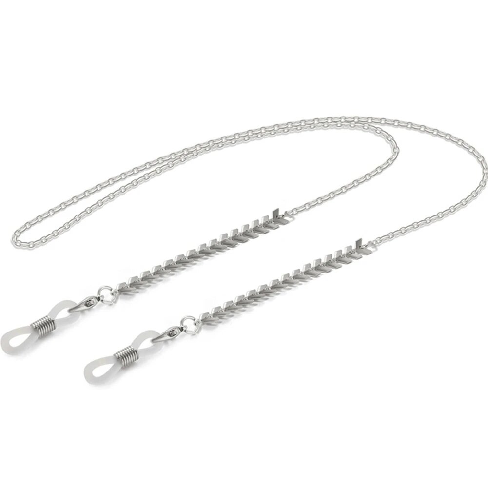 Серебристая цепочка для очков JWP0475B