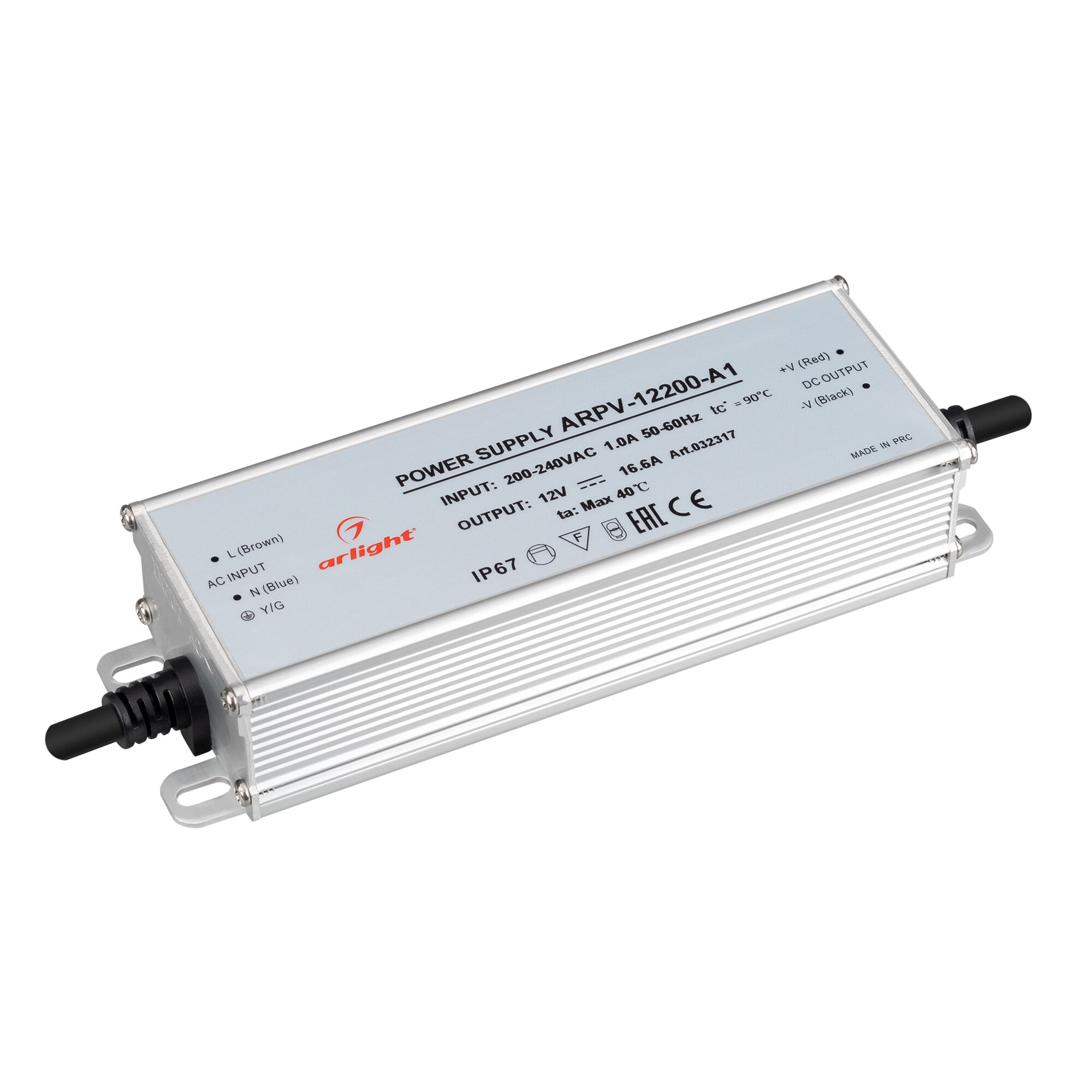 Блок питания ARPV-12200-A1 (12V, 16.6A, 200W) (Arlight, IP67 Металл, 3 года) 032317