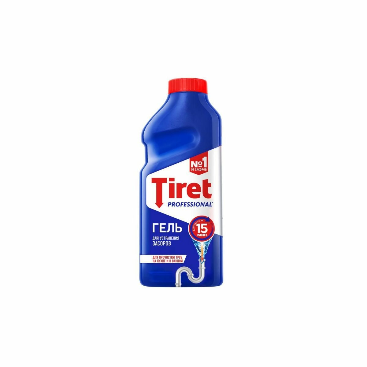 Средство для прочистки труб Tiret Professional, гель, 500мл