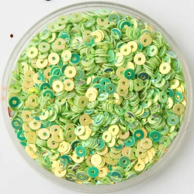 Блестки ПВХ isequins 3 мм 14 цветов 3000 шт Изумрудный, Light Green