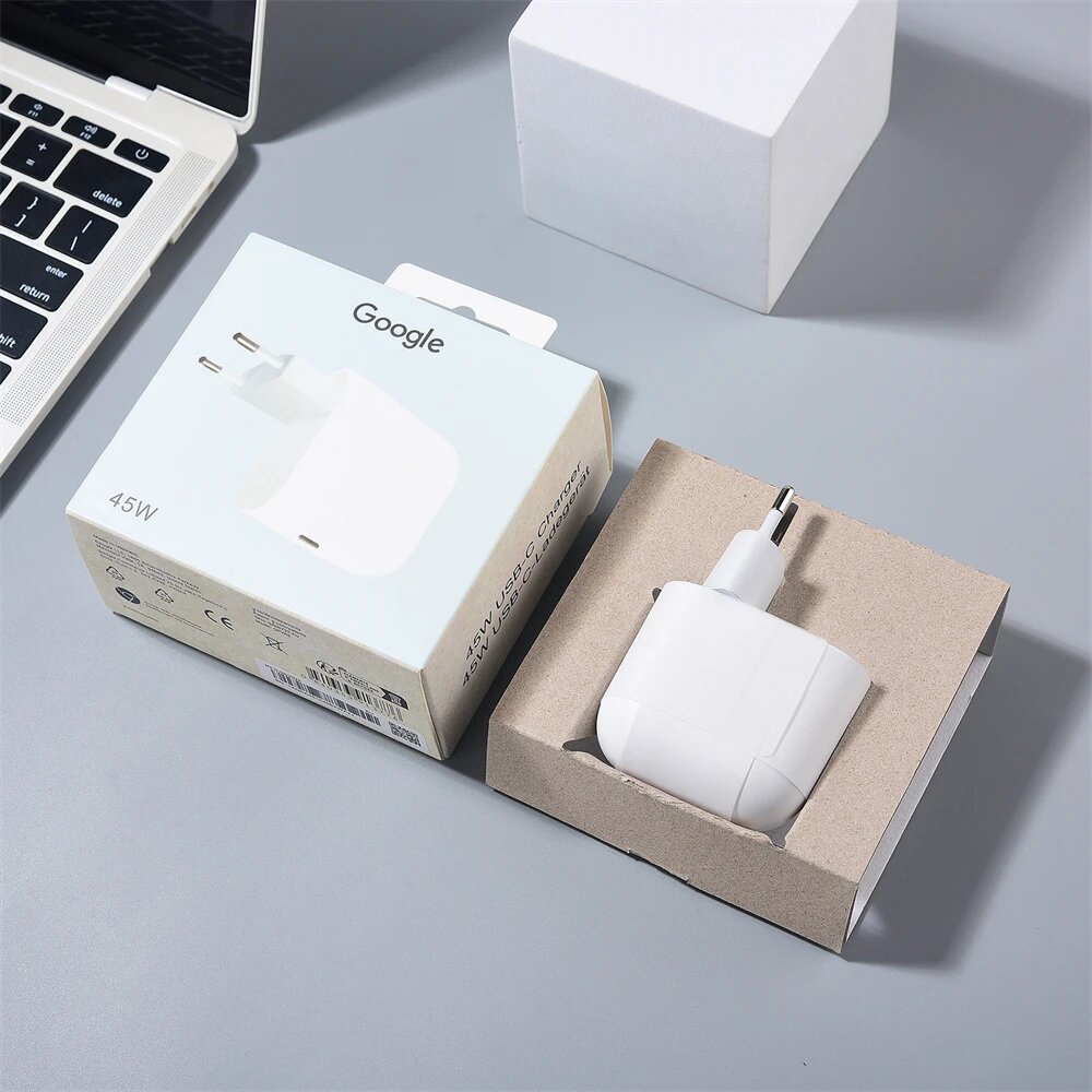 Оригинальное Быстрое Зарядное Устройство PD Мощностью 45 Вт Для Устройств Google Pixel Only EU (BOX)