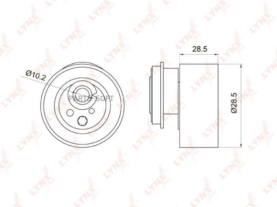 LYNXAUTO PB-1045 Ролик натяжной / ГРМ MAZDA 323(BJ) 1.9 98-04 / 626(GE / GF) 1.8 91-02 / Premacy 1.9 99-05 ()