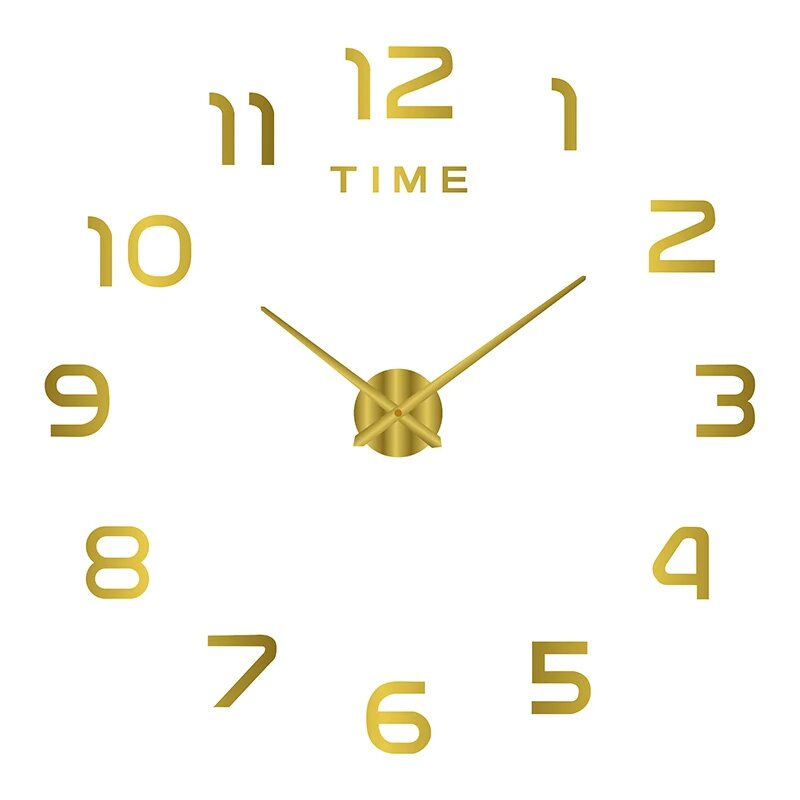 Золотые настенные часы Time, акрил