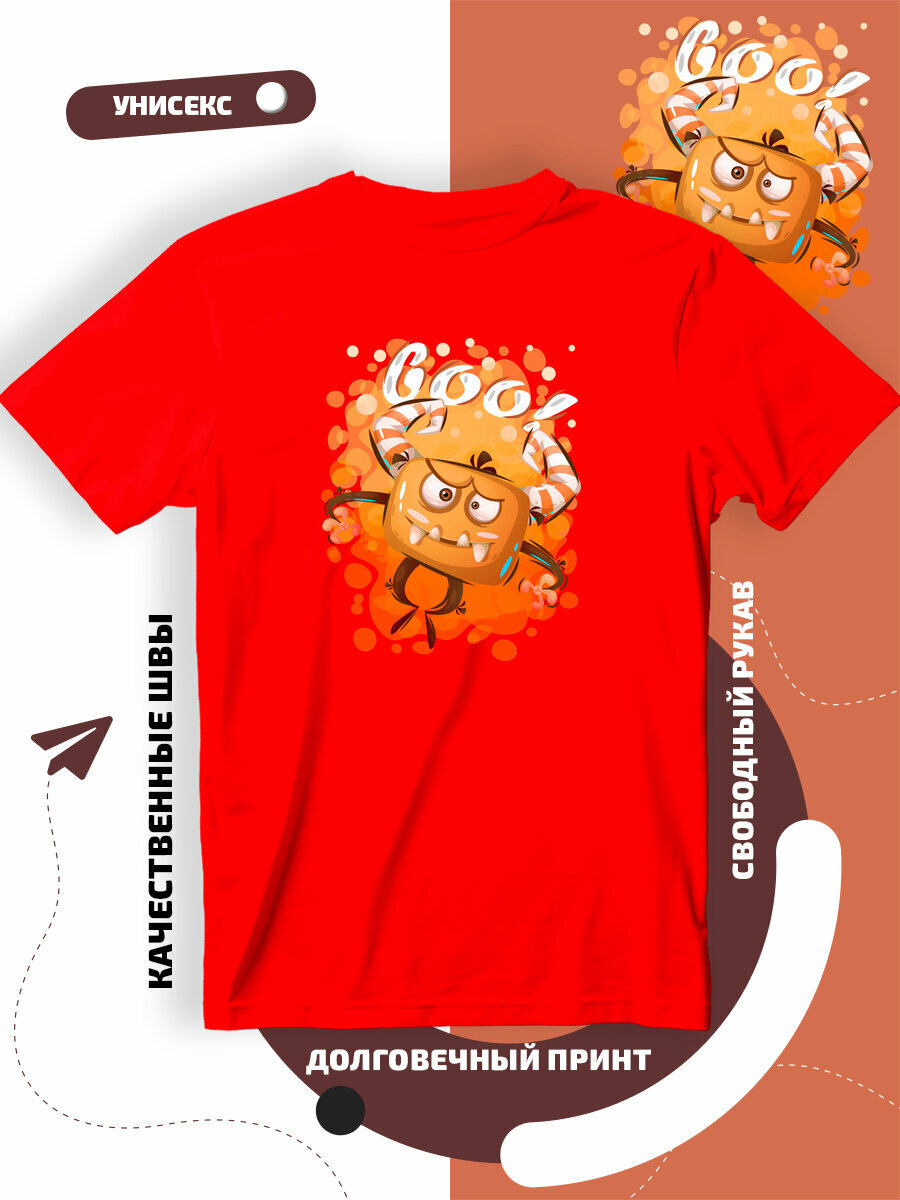 Футболка монстр с надписью goo