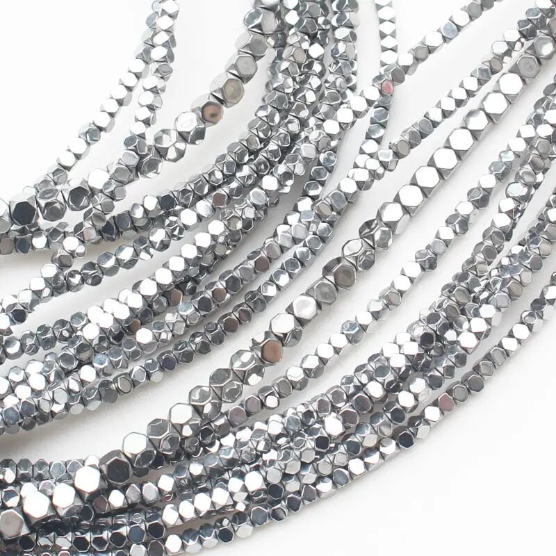 Гематитовые бусины лаerf beads 15 дюймов Серебряный, 3mm 125pcs, Silver