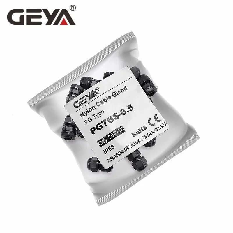 GEYA Водонепроницаемые кабельные вводы PG7 черный 20 шт. PG7 Black 20PCS