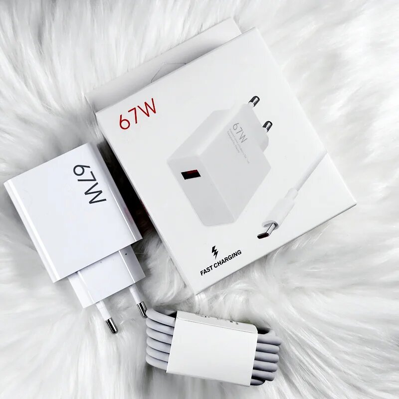 Зарядное Xiaomi 67W EU, кабель USB Type-C 1м