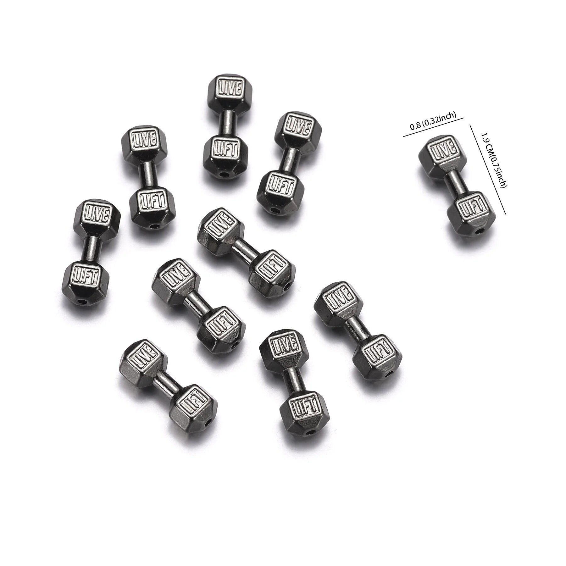 Металлические бусины панк стиль череп 10 pcs, 4.40HY