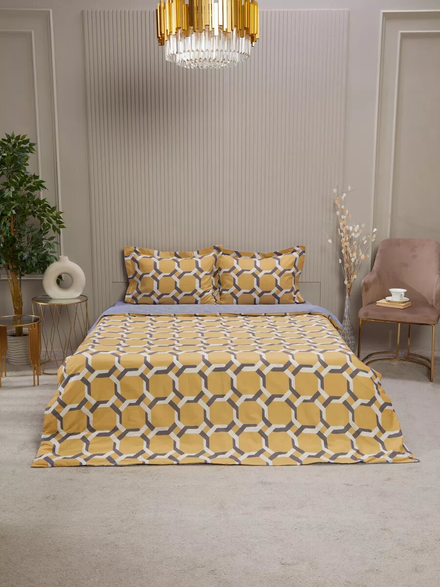Постельное бельё SANPA HOME COMFORT, сатин, евро, комплект, 4 предмета — фото 1