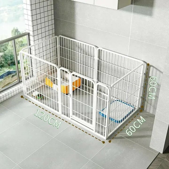 KNOW EASY-Усиленный вольер для собак, кошек, кролика. Металлическая складная клетка для крупных, средних и мелких пород домашних животных. Уличная будка для щенков и котов. 6 секций