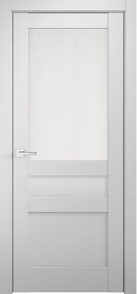 Межкомнатная Дверь Verda Аляска 13 Белая со Стеклом Сатинат Плоская / Верда.