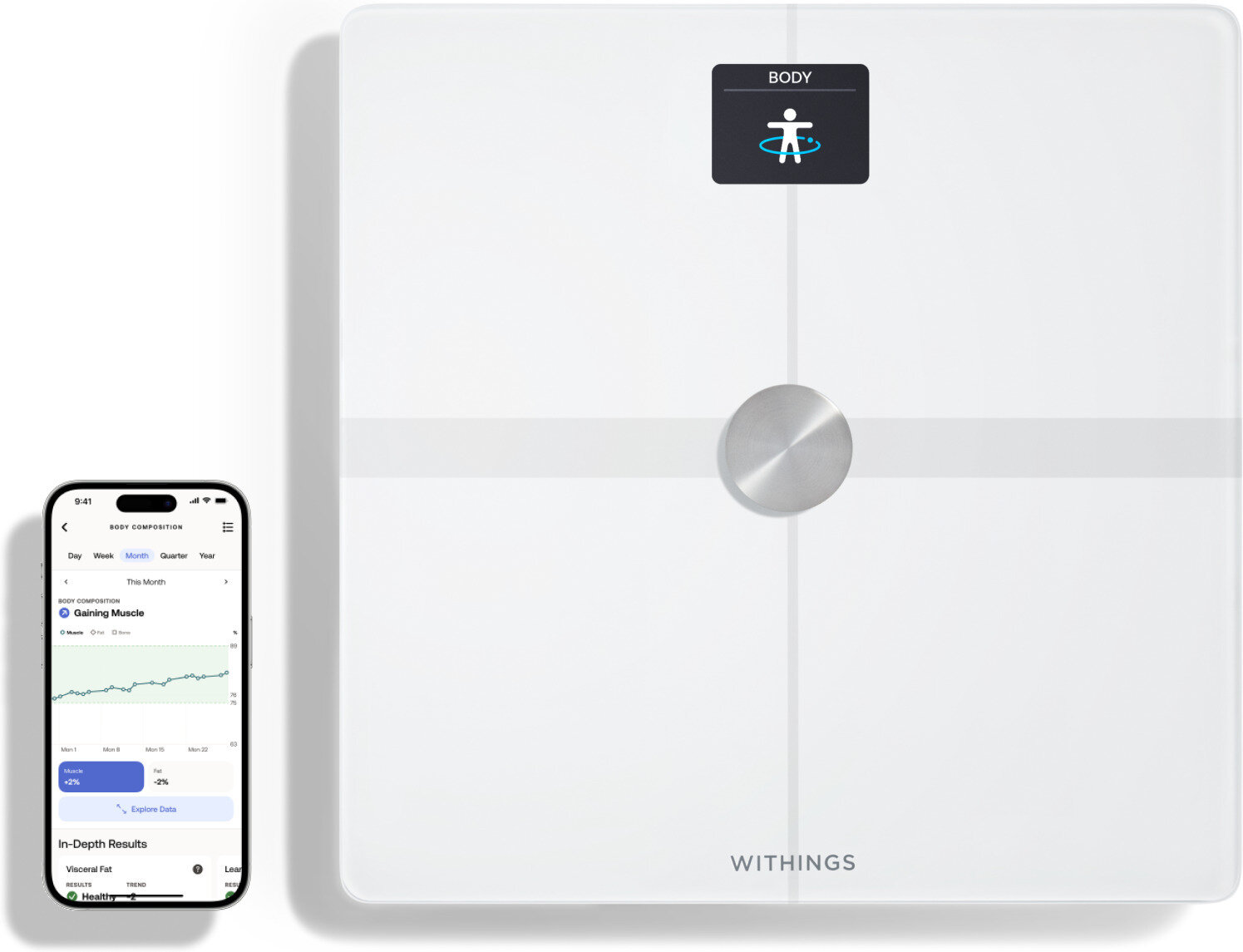 Умные весы Withings Body Smart, с подключением к WiFi, белые