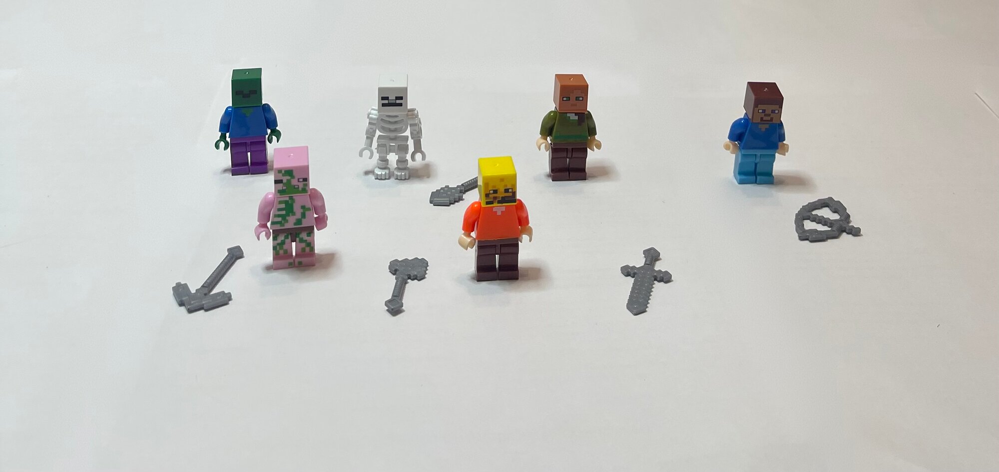 Фигурки майнкрафт набор 6шт/minecraft/человечки майнкрафт/конструктор/мини