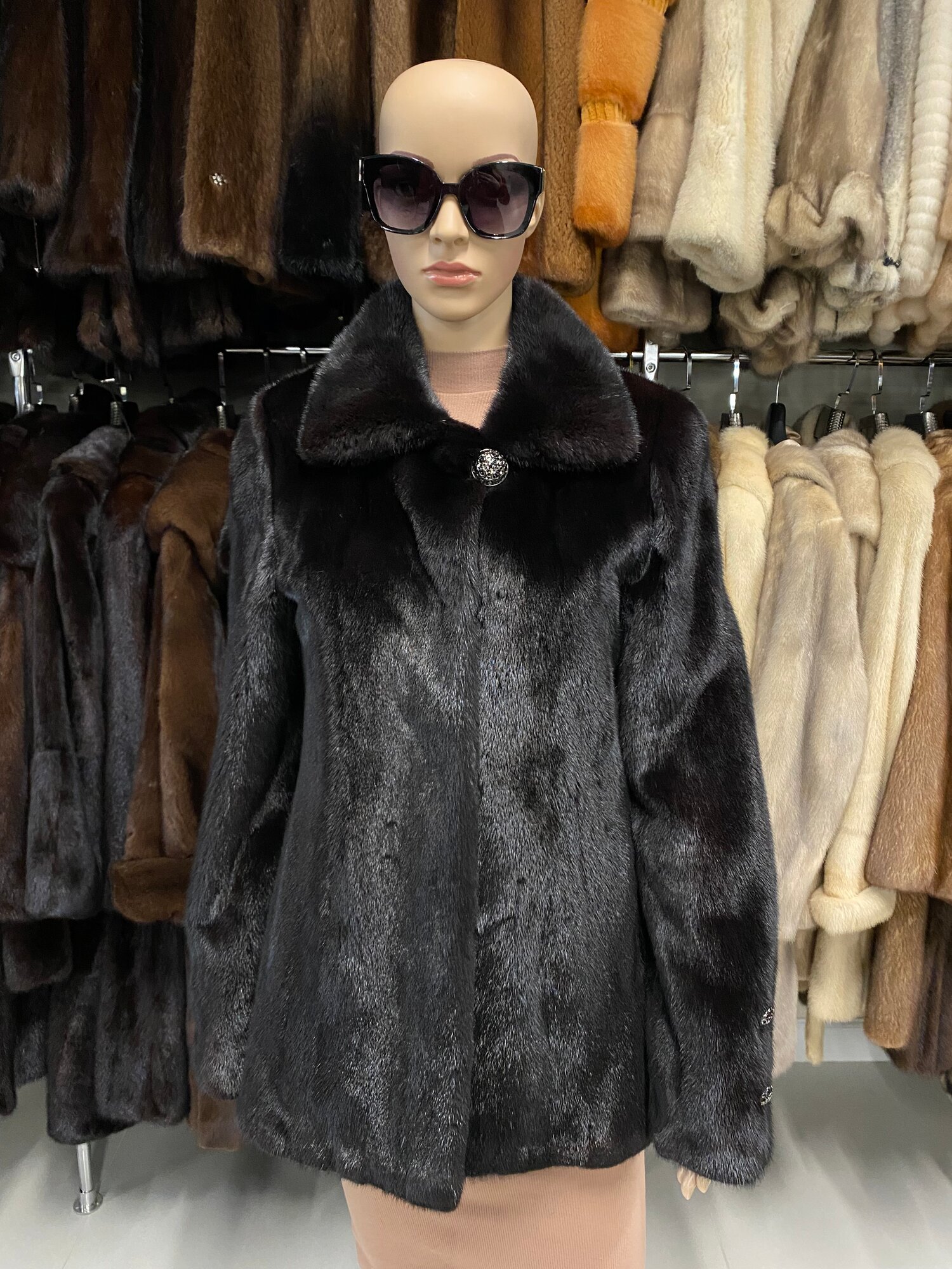 Шуба. Премиум. Автоледи, С воротом 40 р.