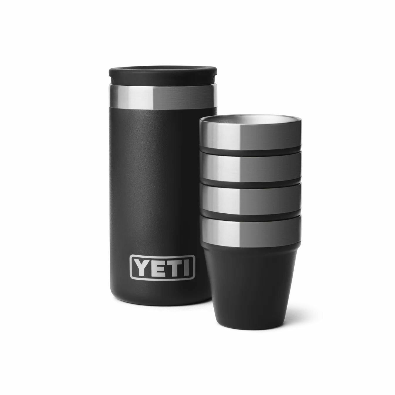 YETI набор стаканов-рюмок походных с футляром для переноски (Black)