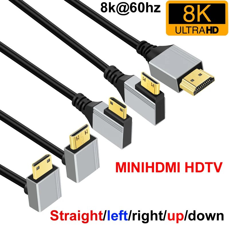 HDMI кабель 90° down, 0.5M