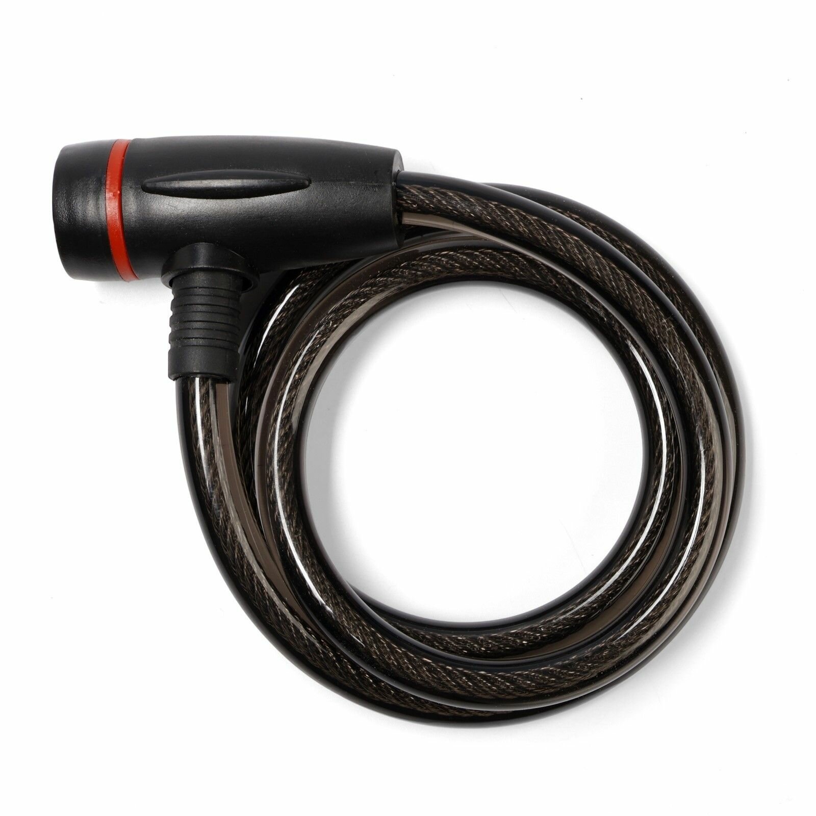 Велосипедный навесной замок Lockland, противоугонный тросовый велозамок с перфорированным ключом и пластиковой ручкой, 12 х 1000 мм.