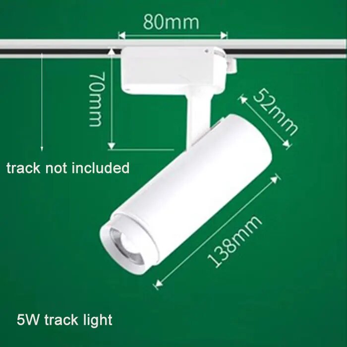 Светодиодный трековый светильник белый 5W track, 4000K