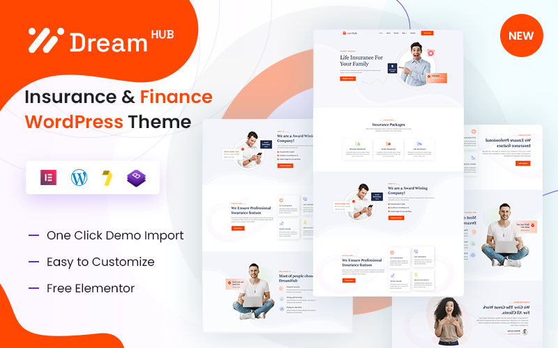 Подарочный сертификат на Шаблон для сайта Вордпресс с демоконтентом DreamHub - Insurance & Finance WordPress Theme