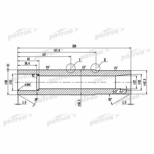Осевая цапфа, балка моста Patron PTB3016