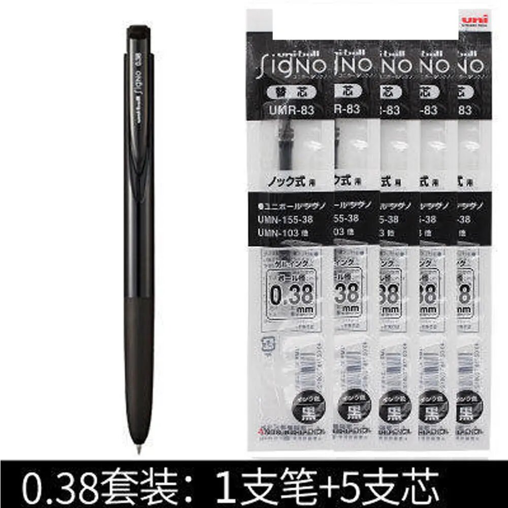 Гелевая ручка UNI BALL Signo RT1 0.38/0.5 мм 0.38mm 1pen 5refills