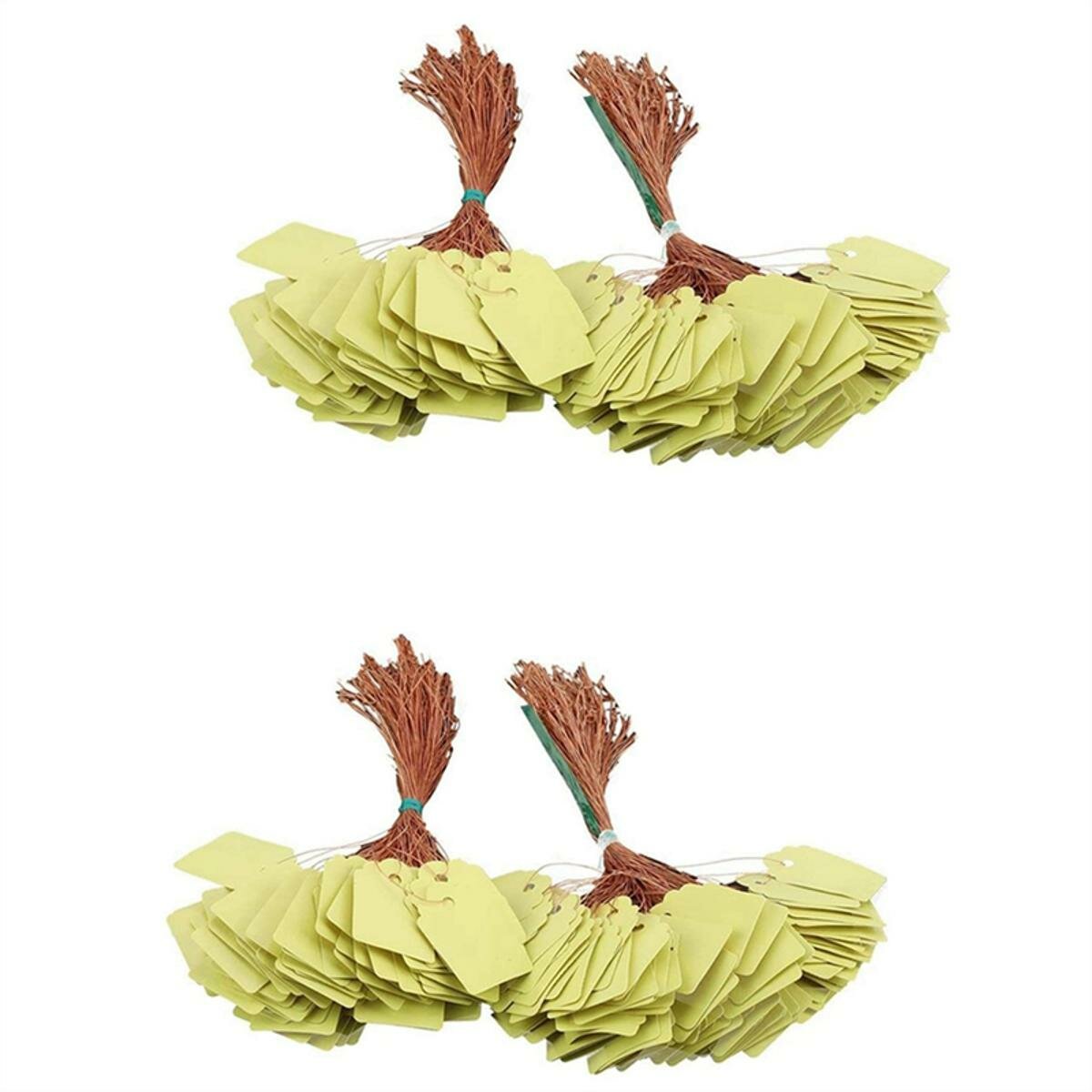 Пластиковые маркеры для садовых растений - 400 шт. Пластиковые бирки для растений - желтые