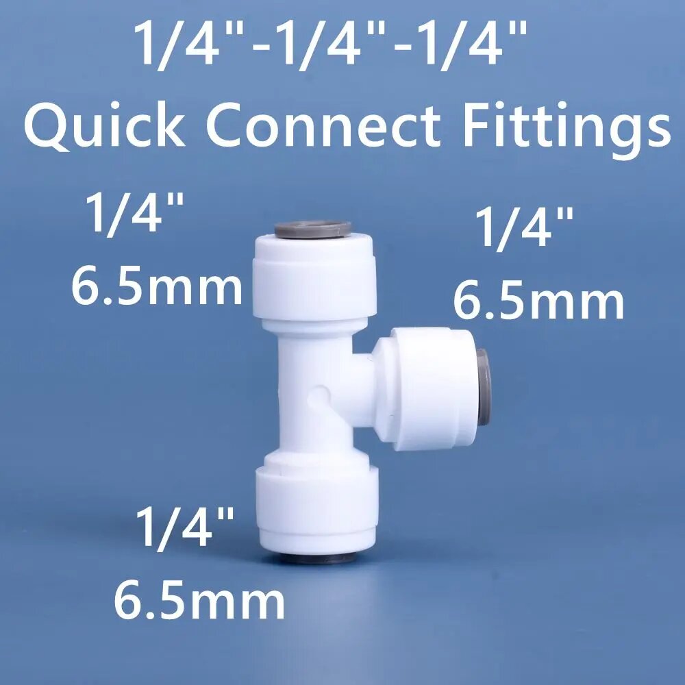 Быстроразъемный тройник 1/4" - 1/4" - 1/4", JSQMK044