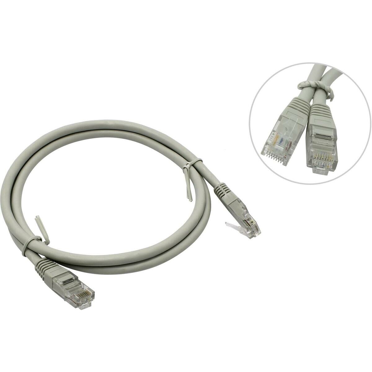 Patch Cord UTP кат.6 1м, серый
