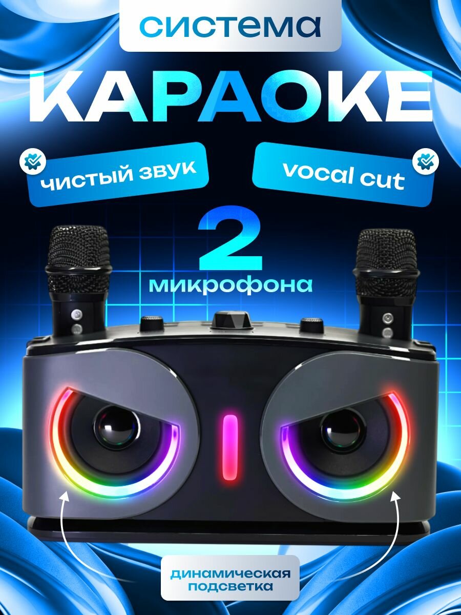Караоке система VOXORIA с двумя беспроводными микрофонами с функцией Bluetooth