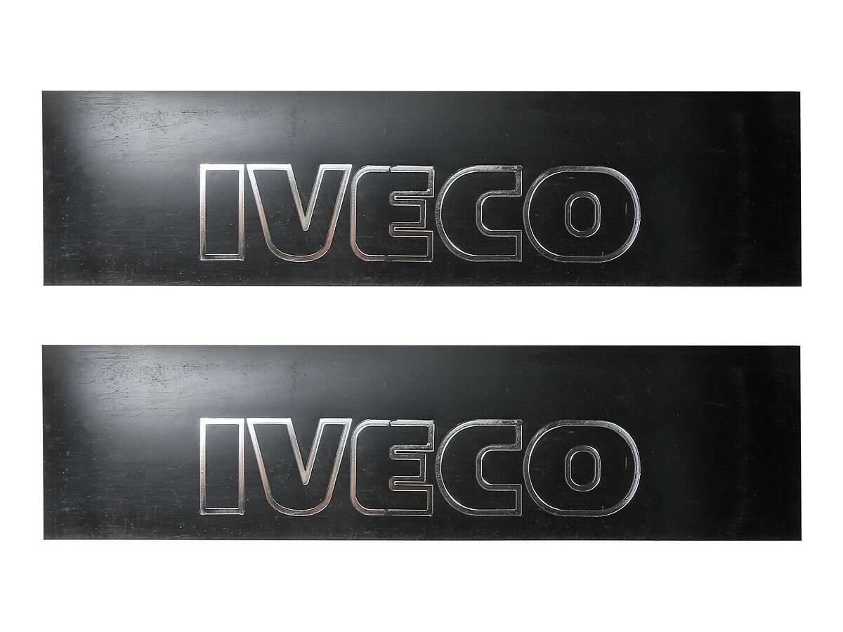 Брызговики для автомобиля IVECO, резина, 15x60см, черные, комплект 2шт.