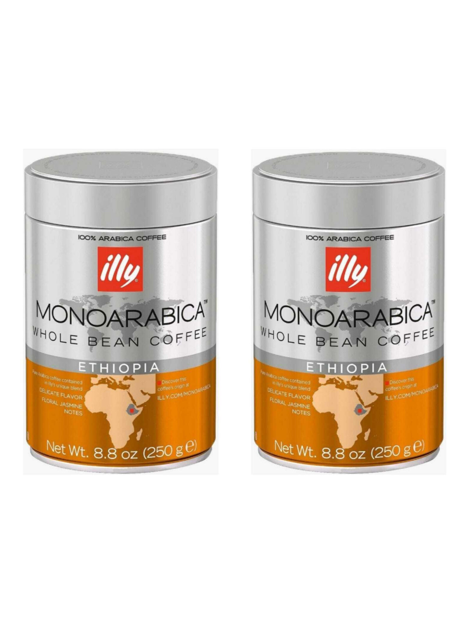 Кофе в зернах ILLY Эфиопия 250 г, 2 шт