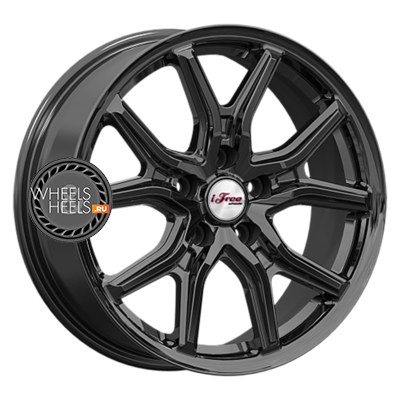 Диск автомобильный литой iFree Страйк (КС1080) 17x6.5 5x114.3 et37 dia66.6 BK