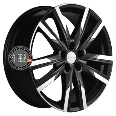 Диск автомобильный литой Khomen Wheels KHW1905 (Chery Tiggo 8) 19x7.5 5x108 et47 dia60.1 Black-FP