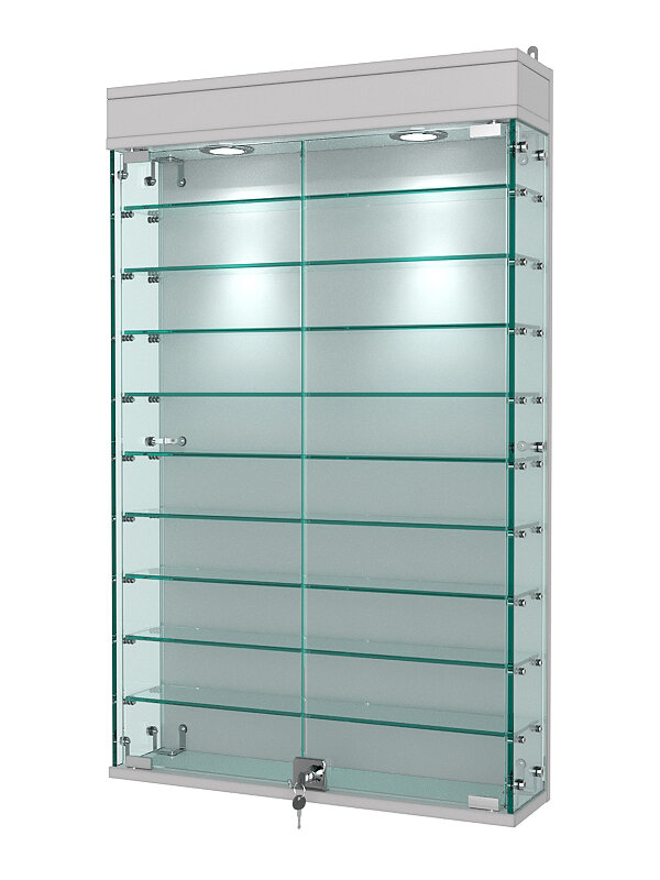 Витрина "атриум" настенная №2А-2, Серый. Производитель товара - компания Westcom.