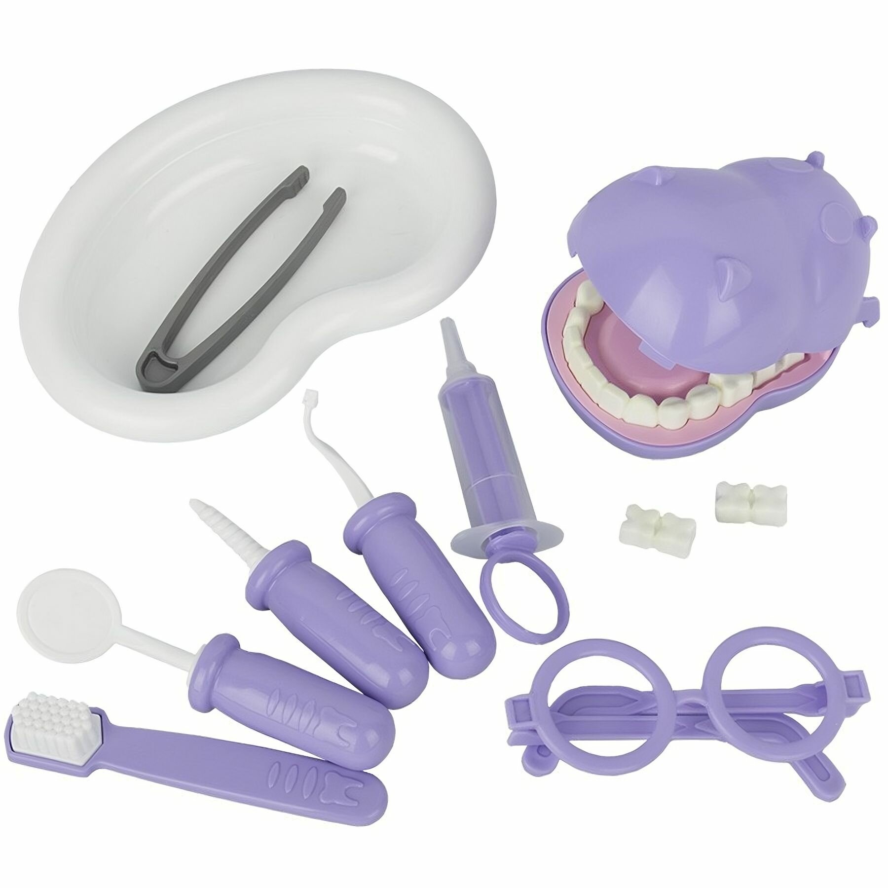 Детский медицинский игровой набор доктора "Стоматолог" для сюжетно-ролевых игр, юный доктор, 11 предметов