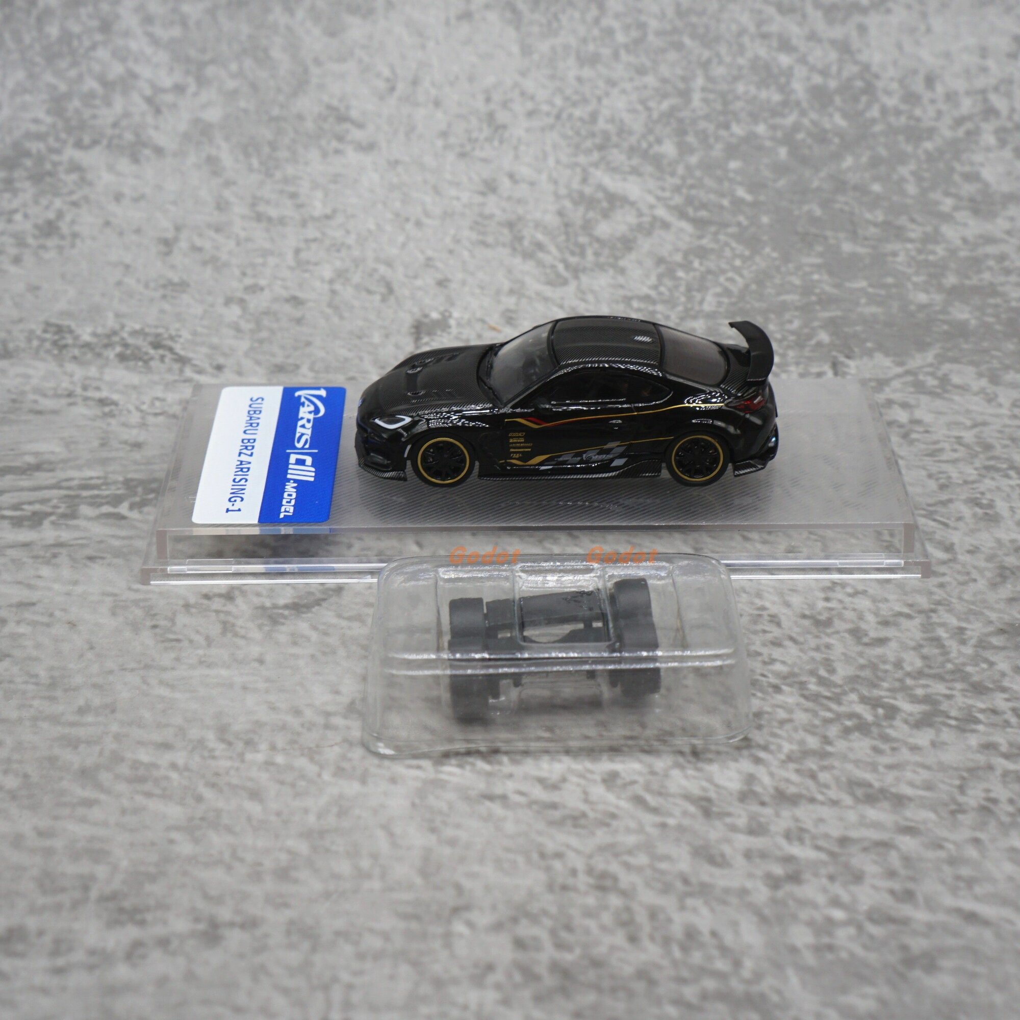 Машинка CM Model 1/64 Subaru BRZ black Die-cast Alloy Car Model Collection Toy Gift