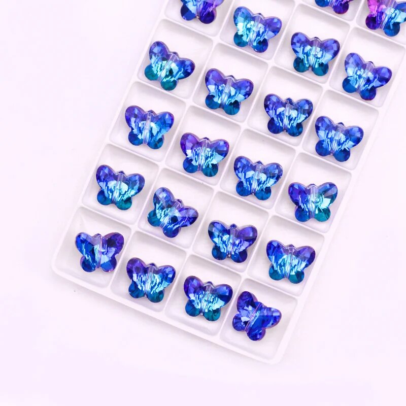 Стеклянные бусины-бабочки Swarovski 10/12/14 мм