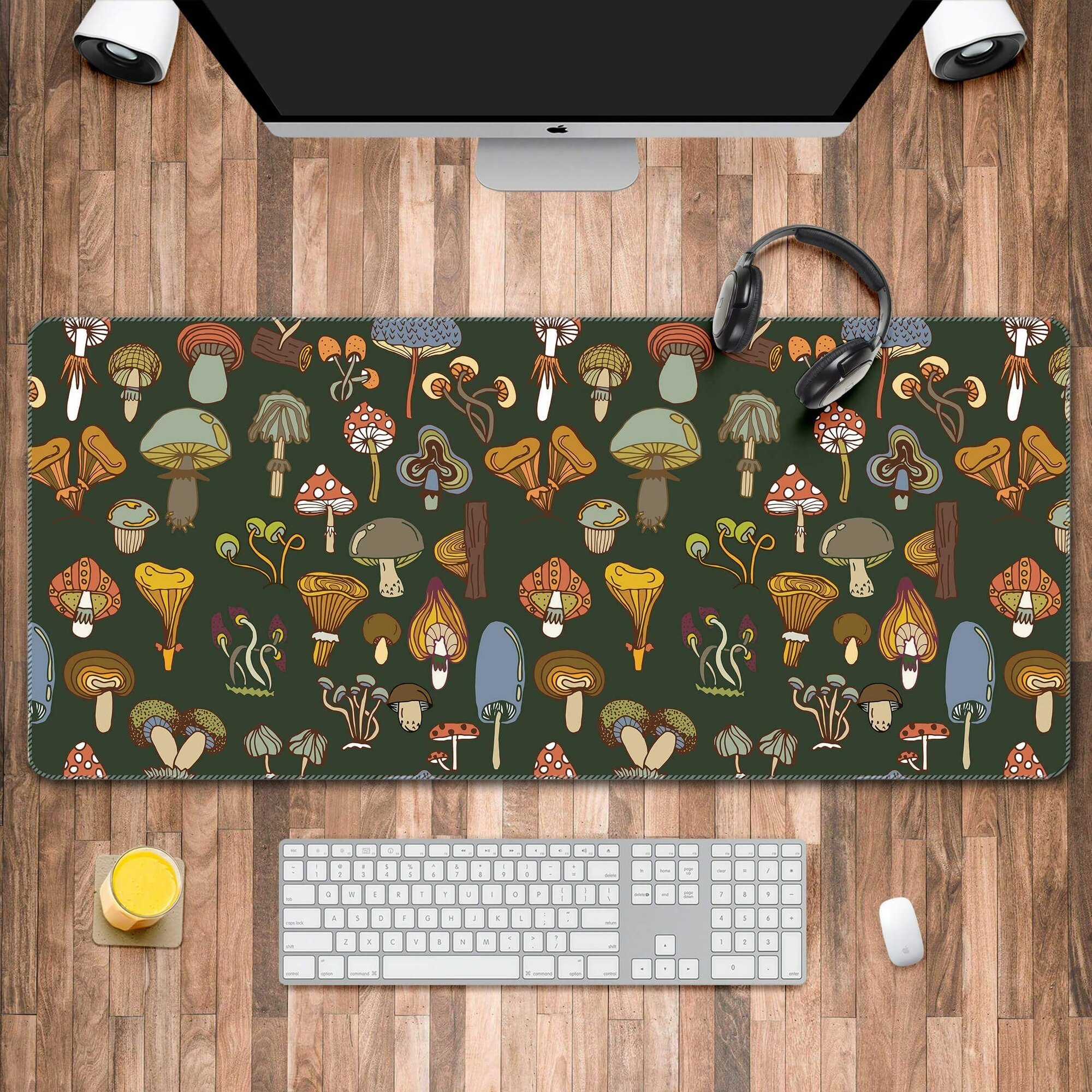 Гриб kоврик для мыши Большой коврик для мышки ПК, XL, 80x30 CM большой разноцветный