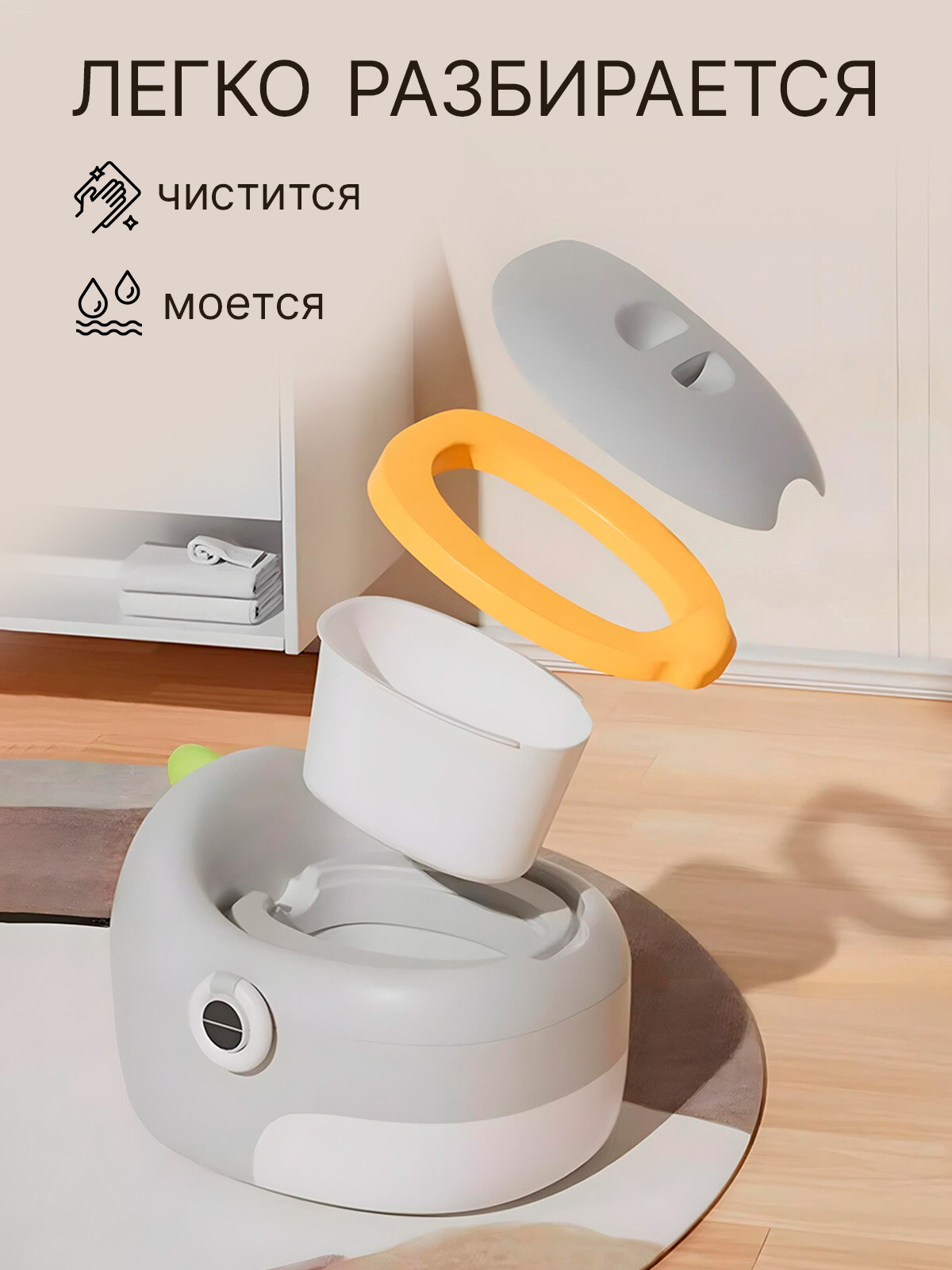 Детский горшок трансформер 3 в 1 многофункциональный 38.4*33*25.2cm