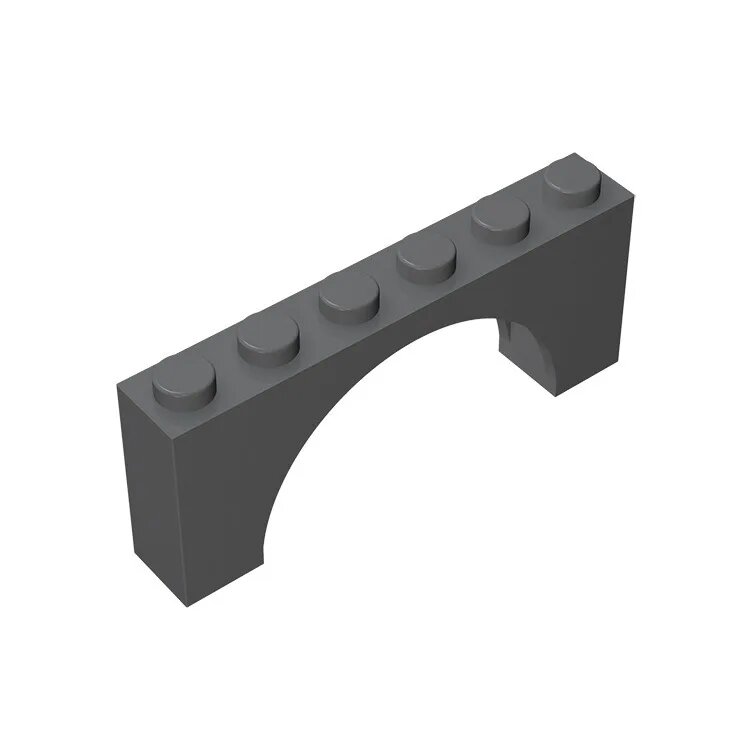 Серый LEGO® арка 1x6x2 (072)