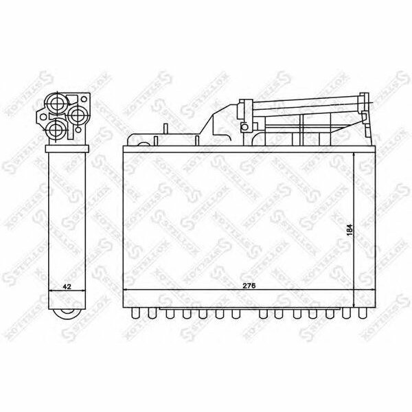 Радиатор отопителя салона для автомобиля, STELLOX 10-35041-SX (1 шт.)