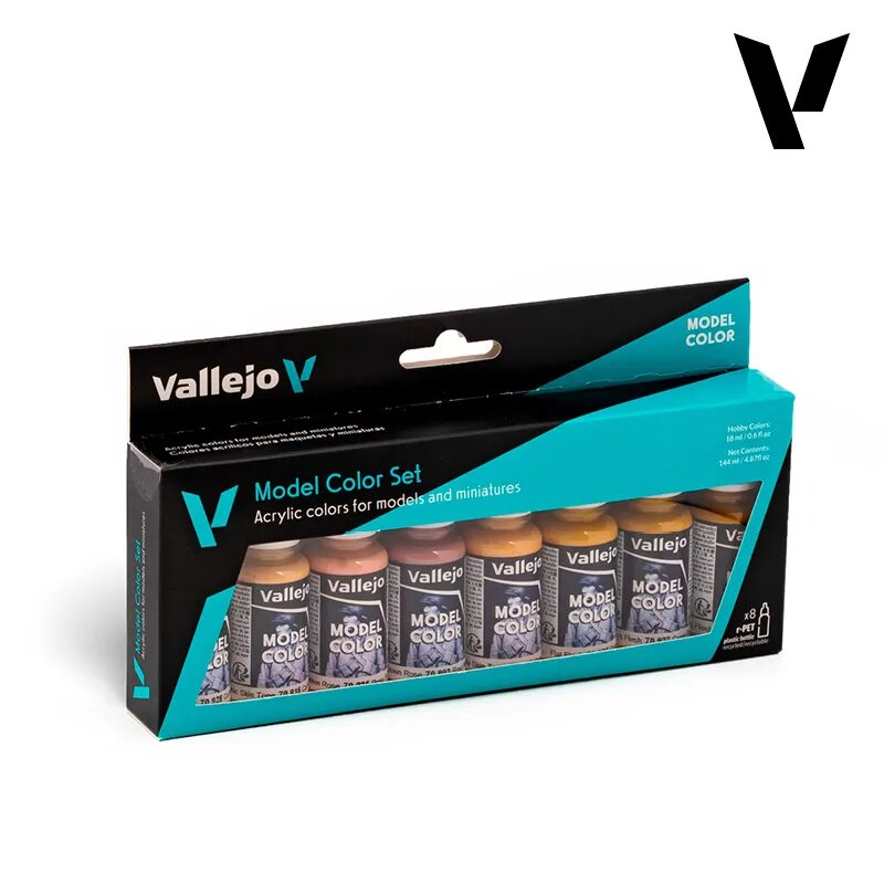 Краска акриловая Vallejo Model Color Set для моделей и миниатюр, набор из 8 цветов