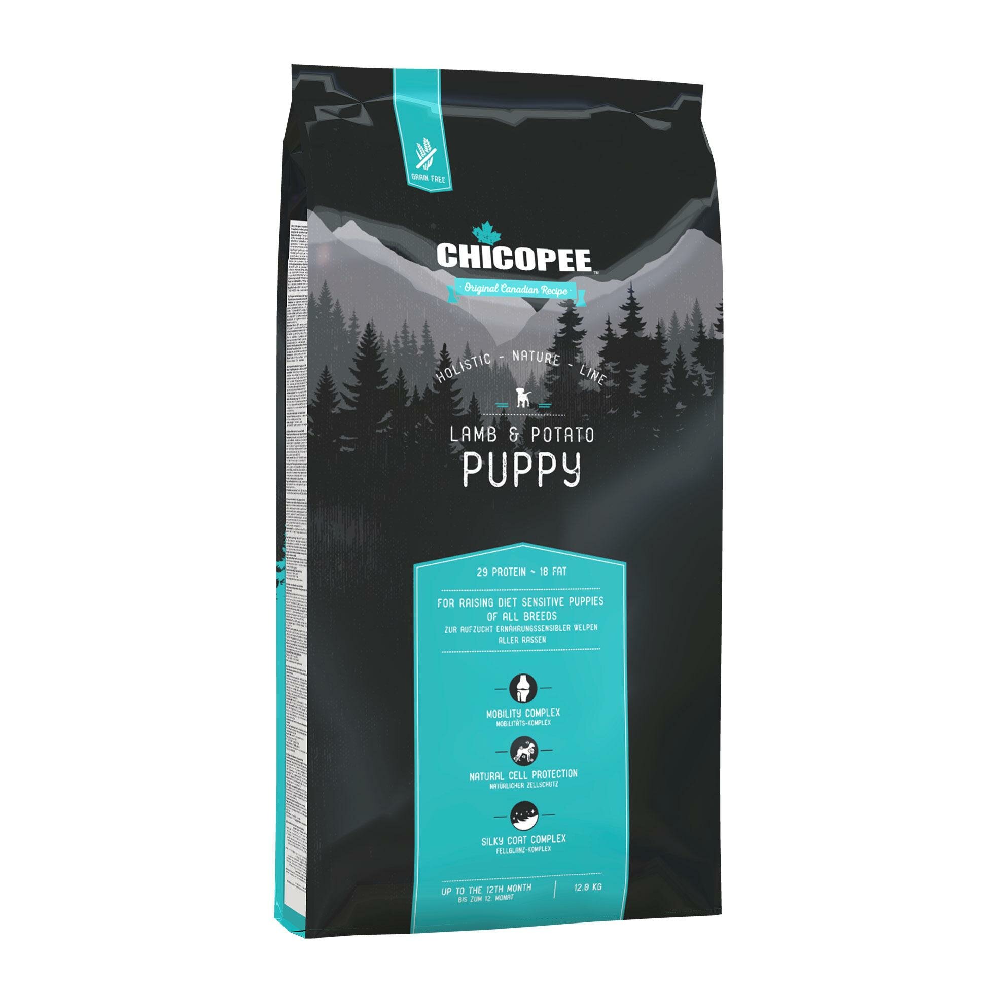 Сухой корм для щенков Chicopee HNL Puppy Lamb Potato с ягненком и картофелем 12 кг
