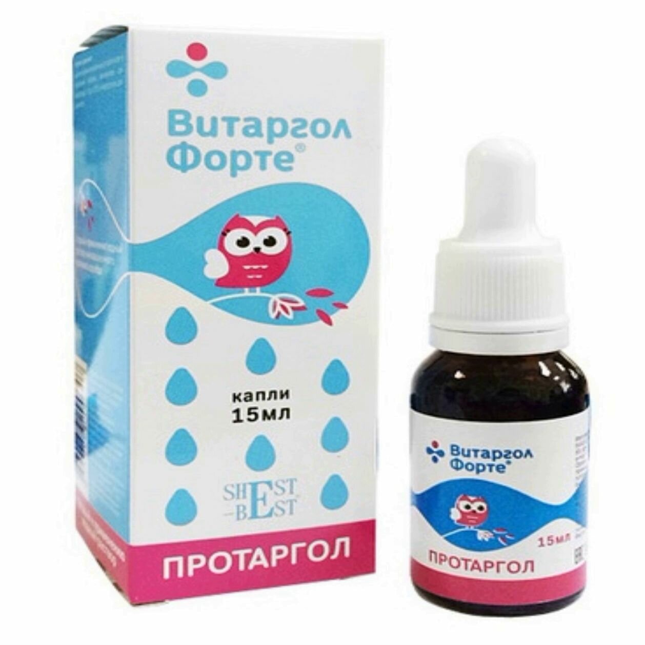 Витаргол форте (протаргол) капли 15млн ЕД